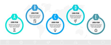 5 단계 레이블인 인포그래픽 서클 플랫 라인 벡터 템플릿입니다 5개의 다이어그램 비즈니스 웹 배너 프레젠테이션 순서도 정보 그래프에 사용할 수 있습니다 0명에 대한 스톡