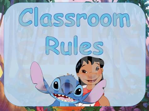 12 Classroom Rules Posters Lilo And Stitch By Learnsupply Tpt