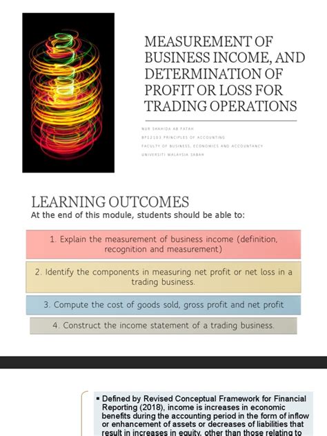 Lecture Notes Measurement Of Business Income Pdf Expense Income