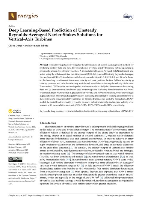 Pdf Deep Learning Based Prediction Of Unsteady Reynolds Averaged Navier Stokes Solutions For