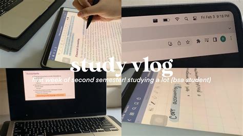 Study Vlog First Week Of Second Semester Studying A LOT Study With Me As A Bsa Babe Ph
