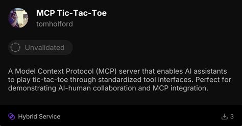 Mcp Tic Tac Toe Mcp Servers · Lobehub