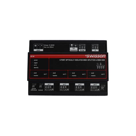 Swisson DIN Rail Mountable DMX RDM Splitter SalesWL