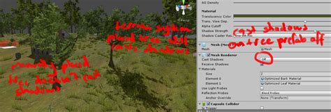 Disabling Shadow Casting On Terrain Trees Unity Engine Unity
