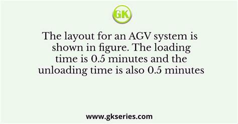 the layout for an agv system is shown in figure the loading time is 0