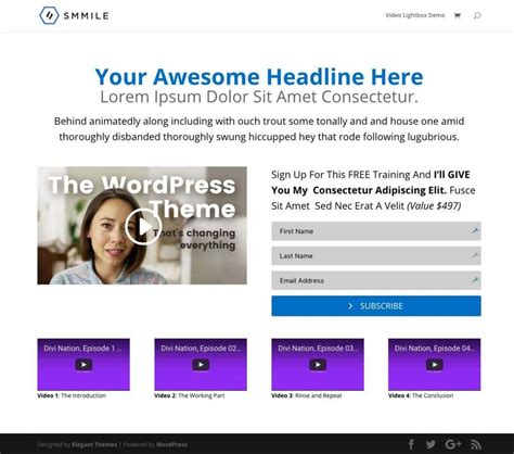 Powerful And Engaging Email Optin Page Divi Builder Smmile