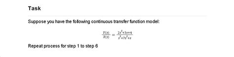 solved task suppose you have the following continuous