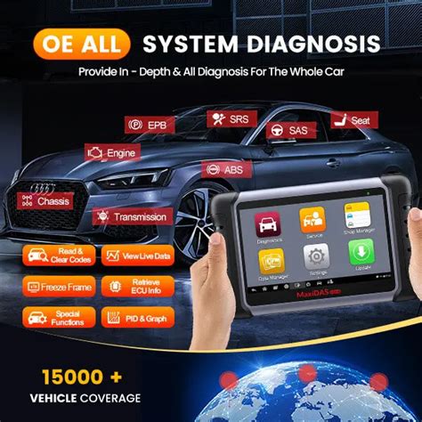 autel maxidas ds808s 2024 newest obd2 car diagnostic scanner tool