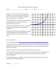 Project Exponential Functions Revised2020 1 Doc Project Exponential Growth Of Human