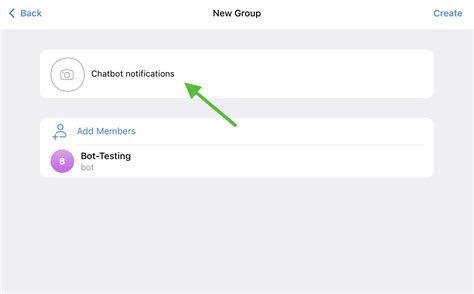 how to set up the notifications for a telegram chatbot in selzy