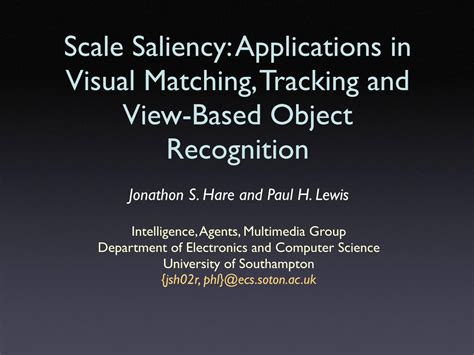 pdf scale saliency applications in visual matching tracking and view