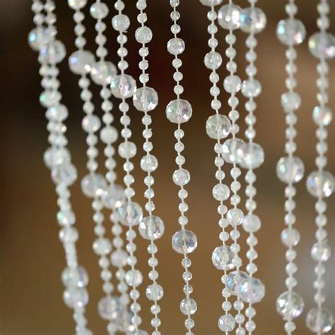 인테리어블라인드 투명 아크릴 구슬 커튼 패션 홈 장식 문 축제 파티 무대 배경 Diy 티몬