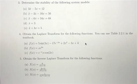Solved 3 Determine The Stability Of The Following System