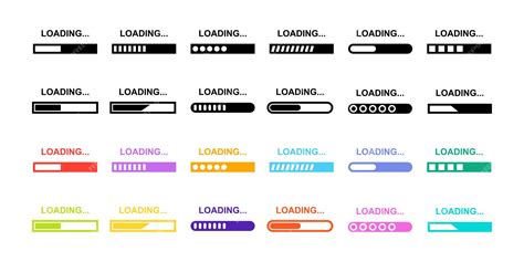 Premium Vector Set Of Loading Bar Vector Icons Download Or Upload