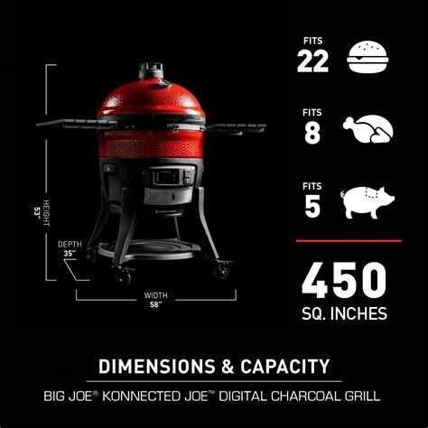 Kamado Joe Big Joe Konnected Joe Digital Charcoal Grill And Smoker W