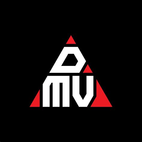 Dmv Triangle Letter Logo Design With Triangle Shape Dmv Triangle Logo