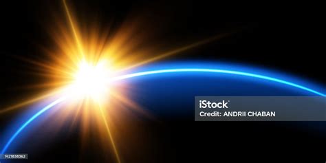 검은 배경에 일식의 가장자리 파란색 제품 광고 자연 현상 공포 개념 및 기타를위한 블루 일식 공포 무서움에 대한 스톡 벡터 아트 및 기타 이미지 Istock