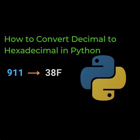 Decimal To Hexadecimal Conversion In Python
