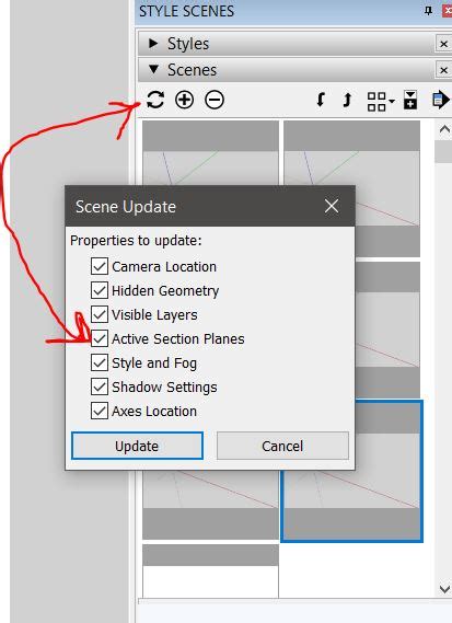 How To Preserve Section Cuts For Scenes Pro SketchUp Community