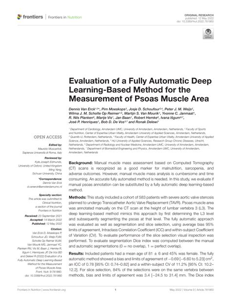 Pdf Evaluation Of A Fully Automatic Deep Learning Based Method For
