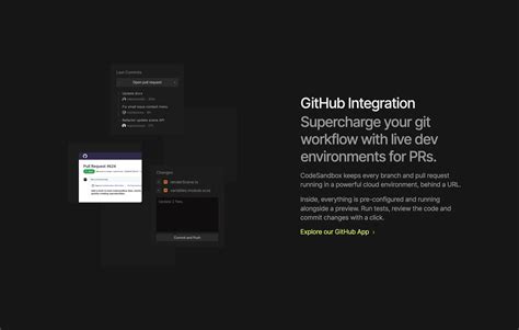 Codesandbox Features Page Section Integration Feature Section Design