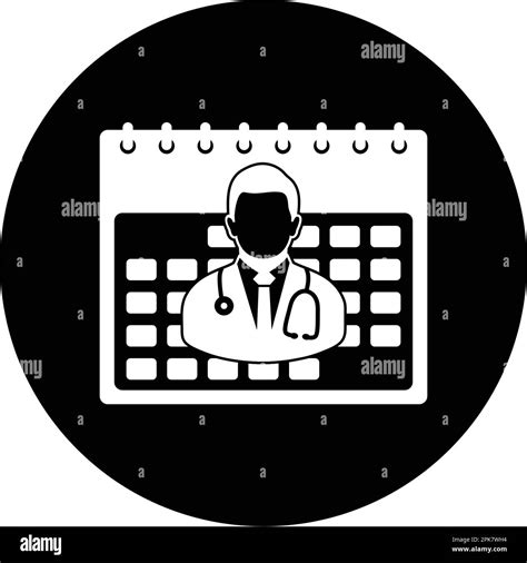 doctor appointment icon rounded button style vector eps stock vector