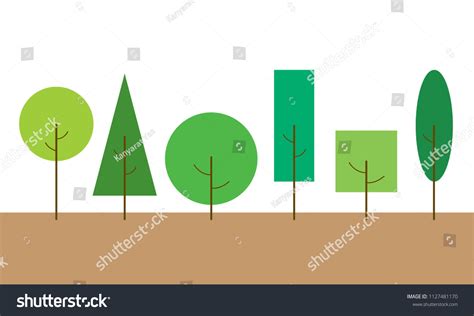 There Geometry Figure Trees Vectors Minimal Stock Vector Royalty Free Shutterstock