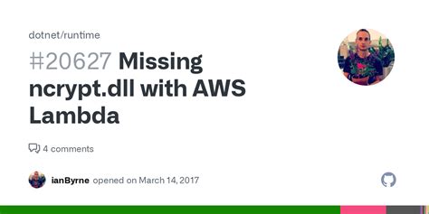 Missing Ncrypt Dll With AWS Lambda Issue Dotnet Runtime GitHub