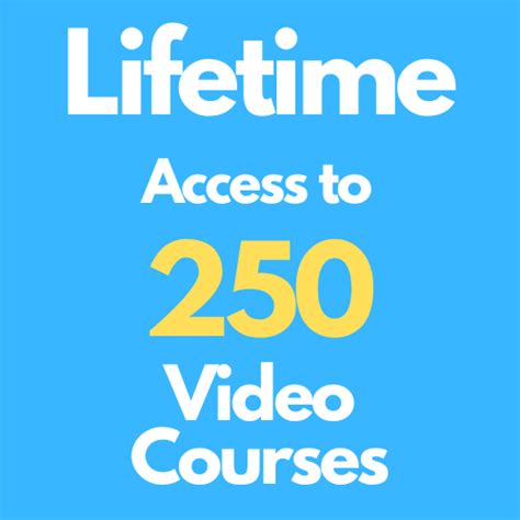 Lifetime Access To 250 Video Courses