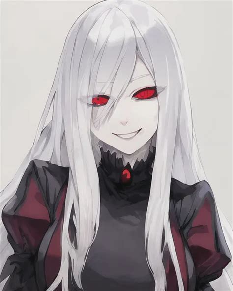 Creepy Anime Girl With White Hair Creepy Anime Girl With White Hair