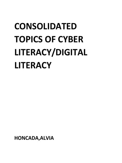Cyber Literacy Pdf Literacy Learning