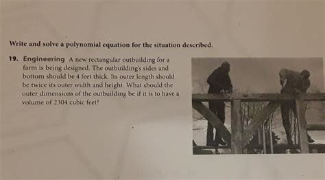 Solved Write And Solve A Polynomial Equation For The Chegg Com