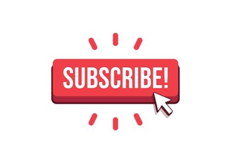 Vector Icon Of A Shadowed Subscribe Button With Arrow Cursor Vector