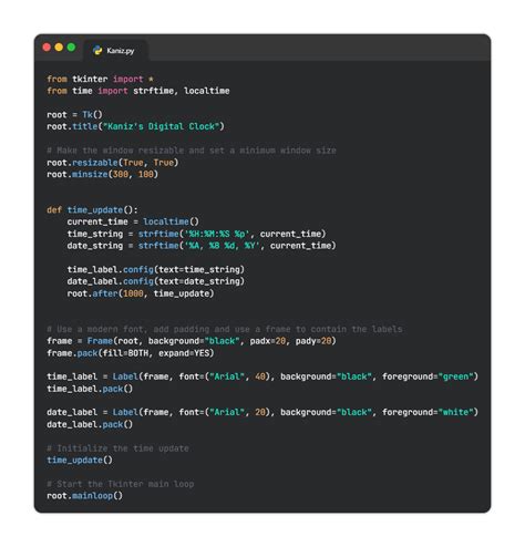 GitHub Kaniz Codes Digital Clock Python The Digital Clock Displays Not Only The Time But Also