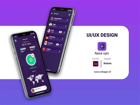 VPN App UI UX Design Rshagor