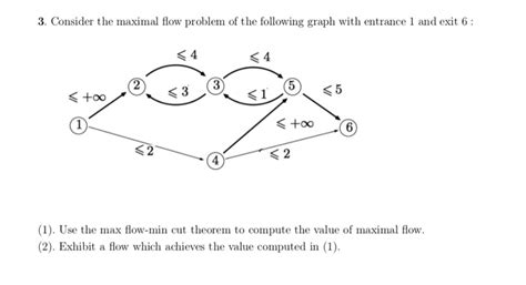 solved 3 consider the maximal flow problem of the following