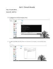 SEC Lab Pdf Lab Network Security Name Priyanka Bhatta Babe ID