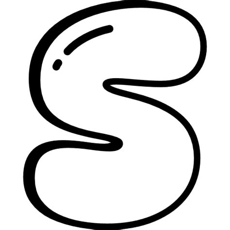 S In Bubble Letters Big