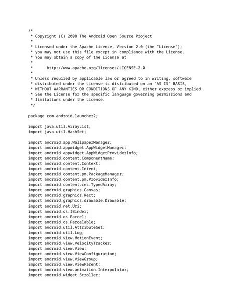 Doc Launcher2 Workspacejava Dokumentips