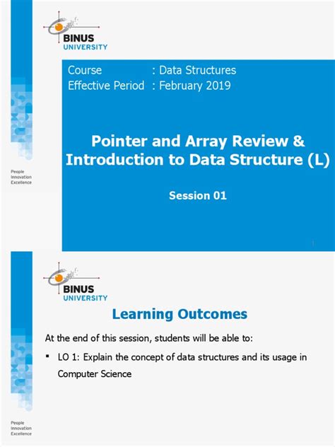 Pointer And Array Review And Introduction To Data Structure Pdf