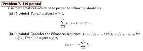 Solved Problem 7 10 Points Use Mathematical Induction To