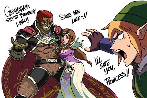 Link Princess Zelda And Ganondorf The Legend Of Zelda And More Drawn By Tina Fate Danbooru