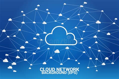 cloud computing network concept polygon dot connected line concept of