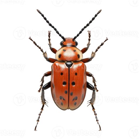 Bright Red Bug With Distinctive Patterns On Body 54473152 Png
