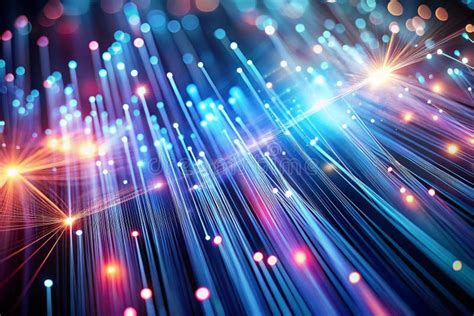 Abstract Digital Fiber Optic Network Stock Illustration Illustration