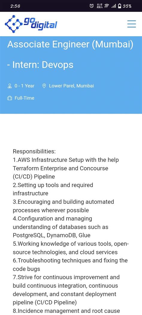 hiring devops intern devops cloud sre jobs aws azure gcp sre bharath kumar reddy