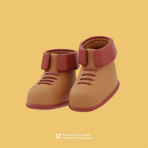 Premium Psd 3d Illustration Of Cute Boots