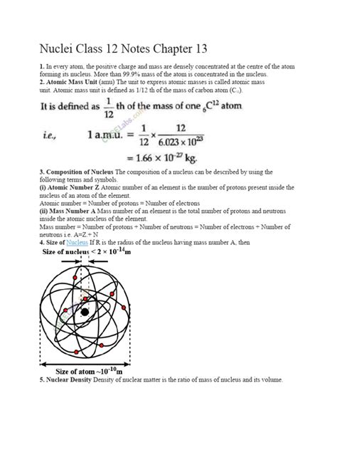 Nuclei Class 12 Notes Chapter 13 Pdf Radioactive Decay Atoms Nuclei Class 12 Notes Chapter 13 Pdf Radioactive Decay Atoms