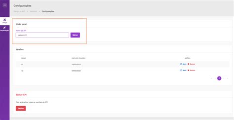 Editar Versão de API DHuO API Data Integration