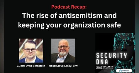 Securitydna Podcast Recap The Rise Of Antisemitism And Keeping Your Organization Safe